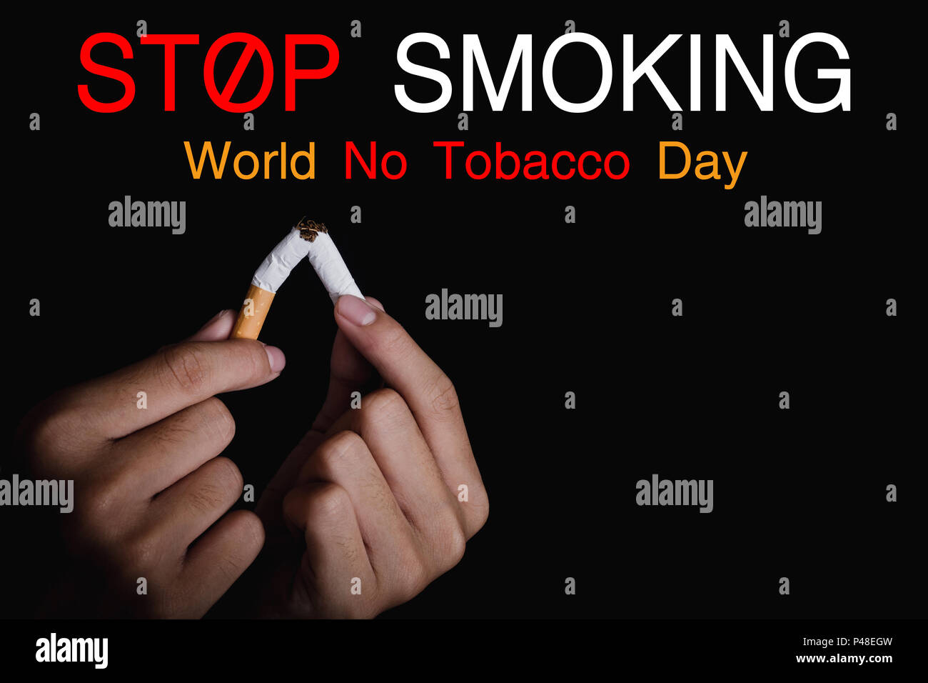 Boy refuse to smoke, World No Tobacco Day Stock Photo - Alamy