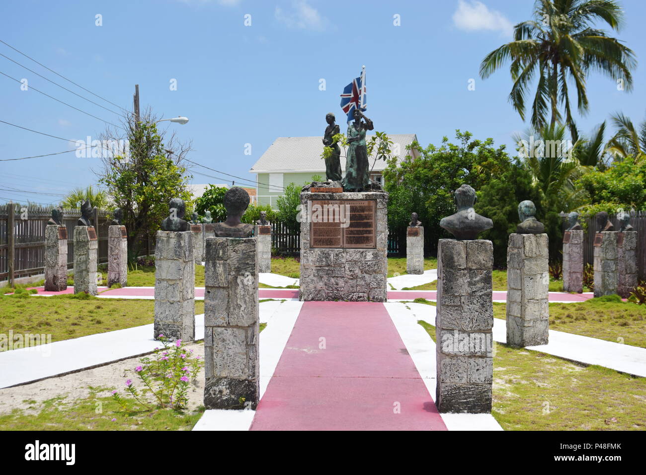 Memorial Sculpture Garden contains 24 busts of important Bahamians who ...