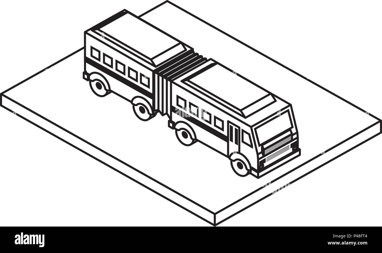 articulated bus transport isometric icon Stock Vector Image & Art - Alamy