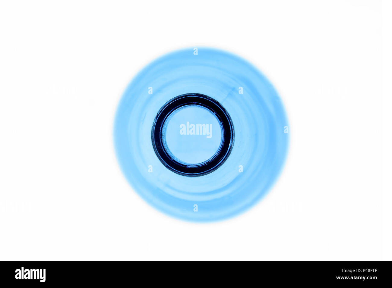 top view of a bottle on white background Stock Photo - Alamy