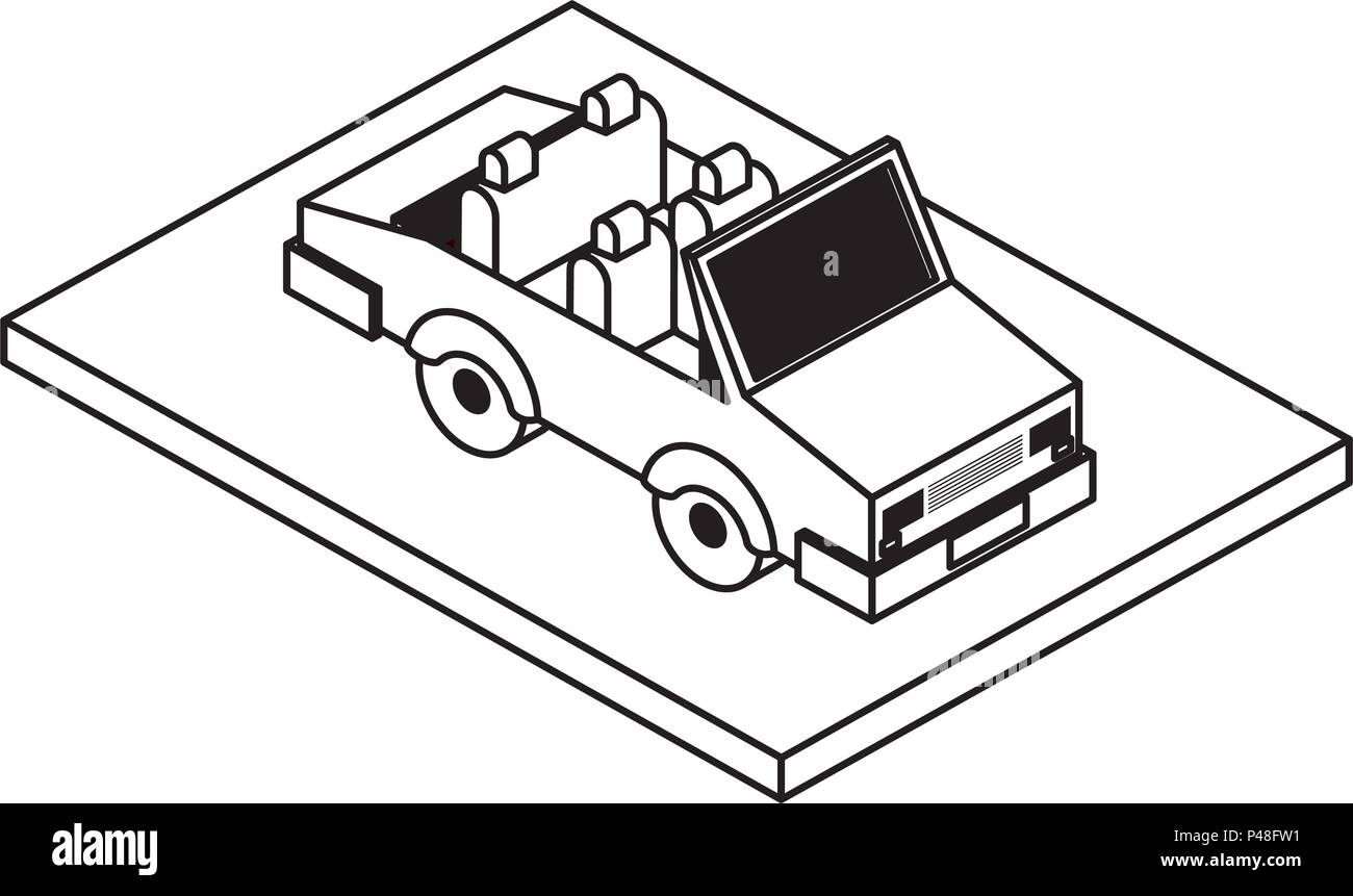 convertible car isometric icon Stock Vector Image & Art - Alamy