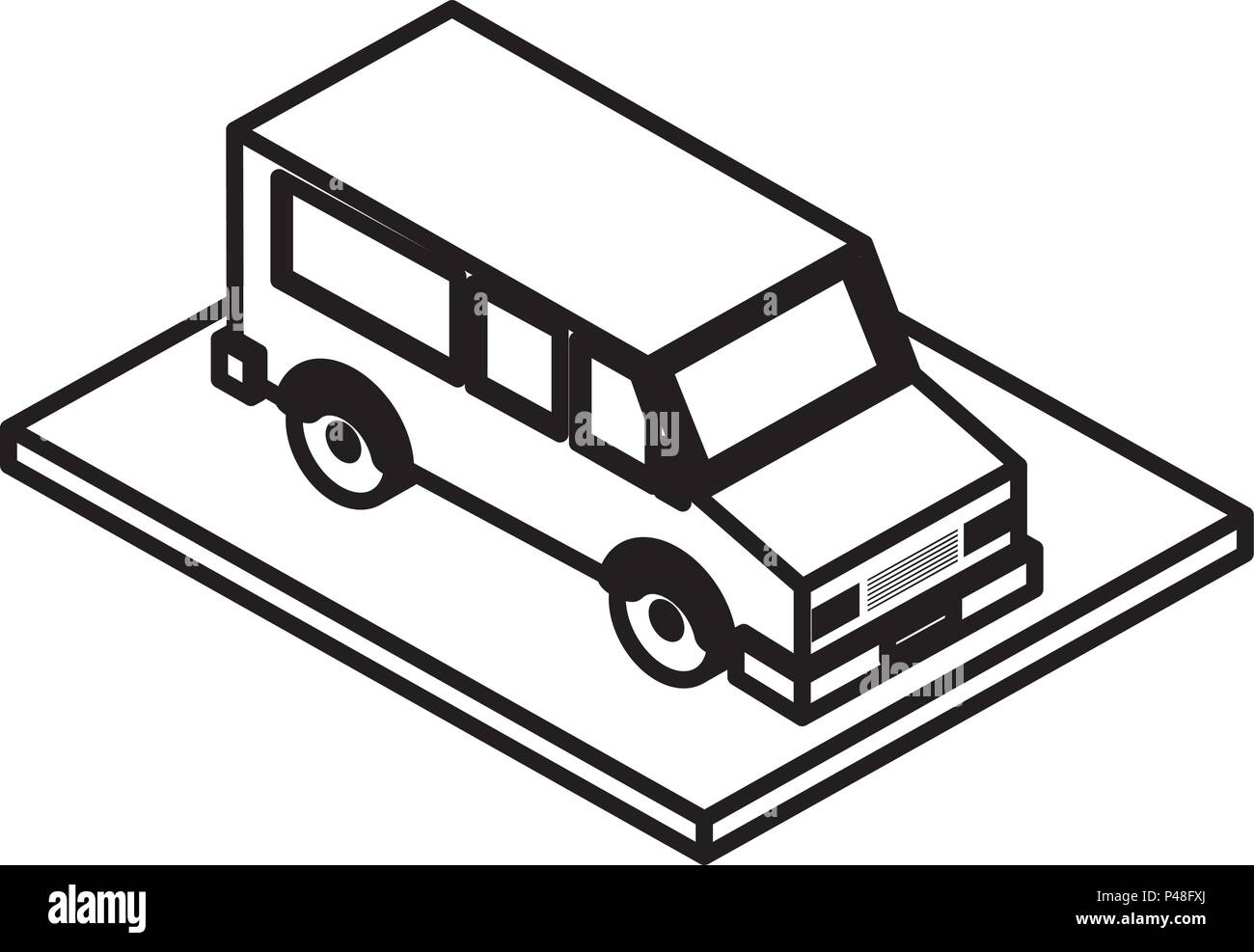van vehicle isometric icon Stock Vector Image & Art - Alamy