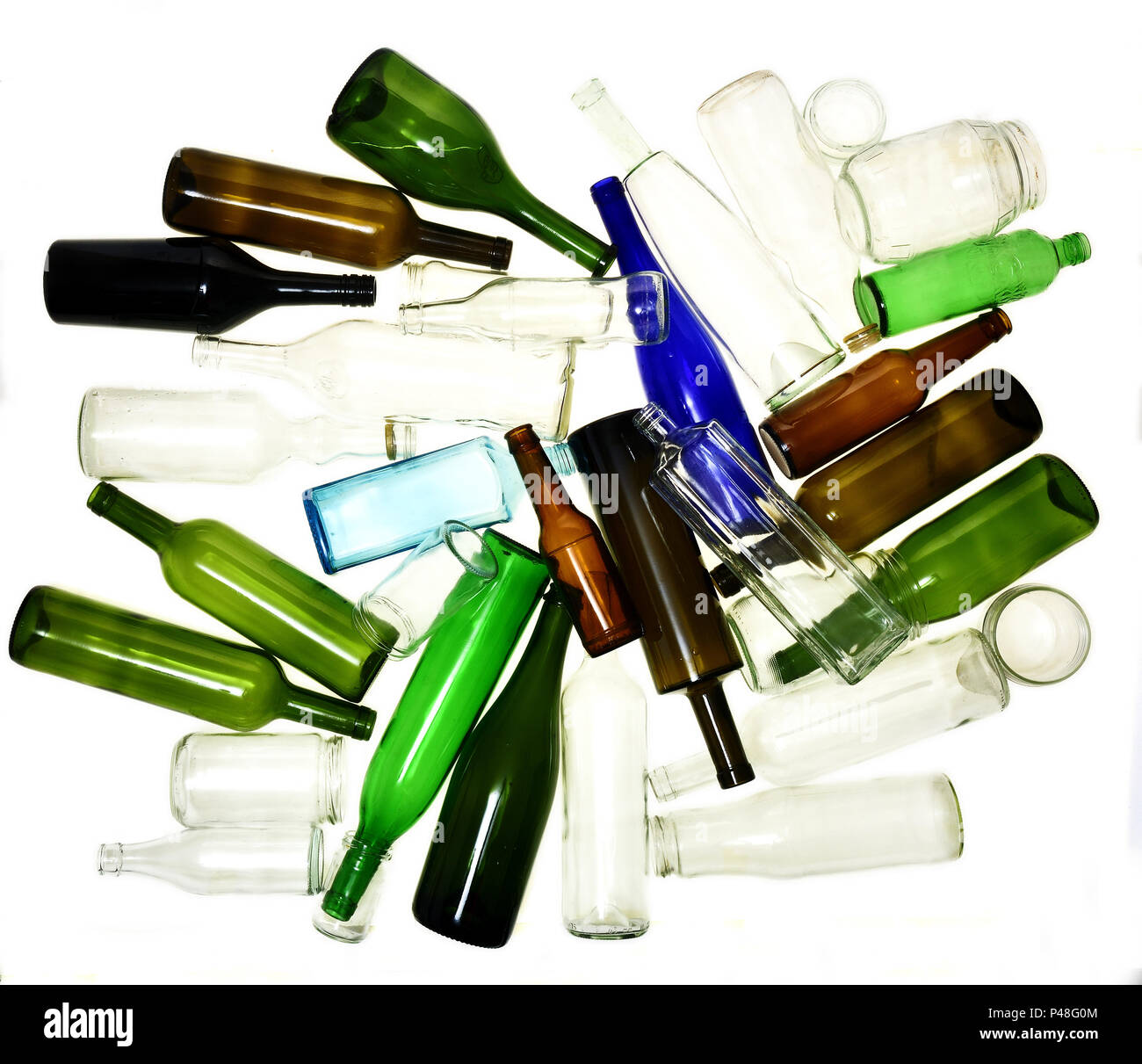 recycling glass isolated on white Stock Photo - Alamy