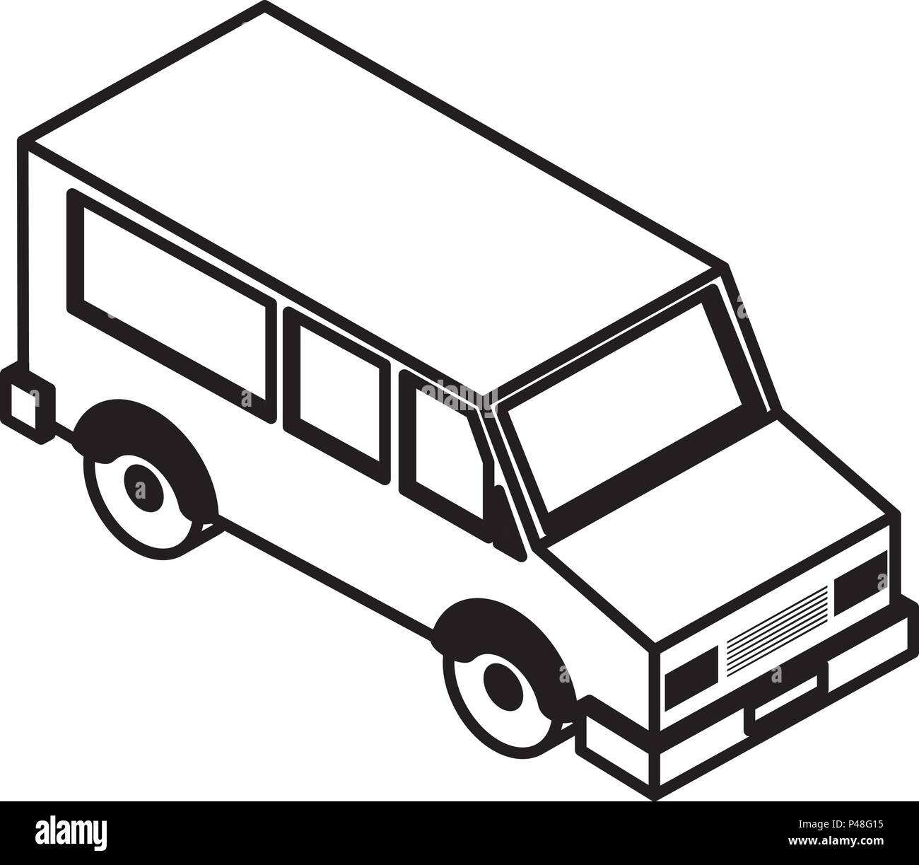 van vehicle isometric icon Stock Vector Image & Art - Alamy