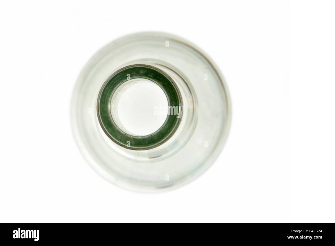 top view of a bottle on white background Stock Photo - Alamy