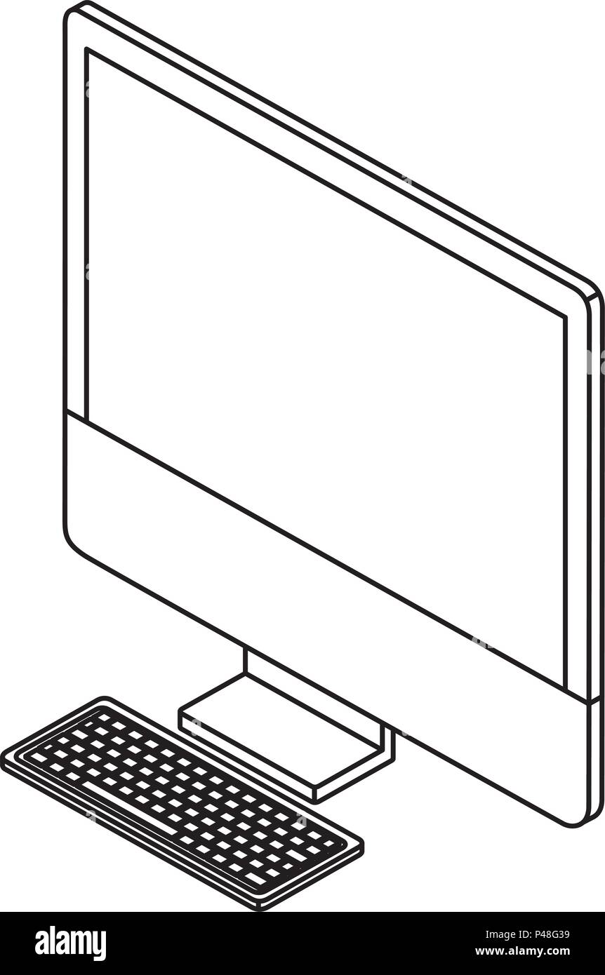 desktop computer isometric icon Stock Vector Image & Art - Alamy