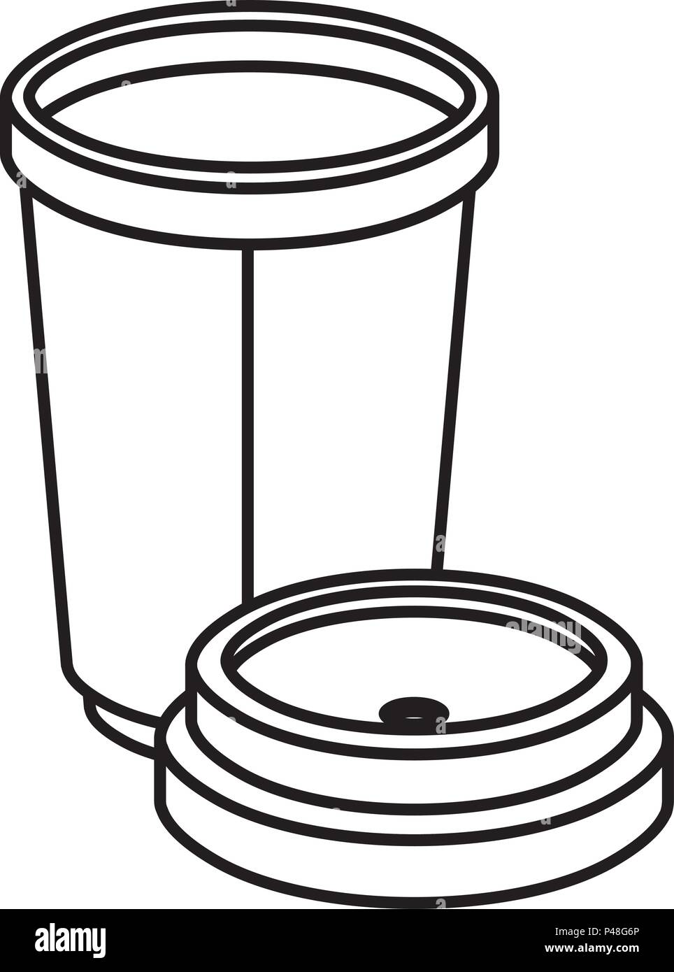 coffee cup plastic isometric icon Stock Vector Image & Art - Alamy
