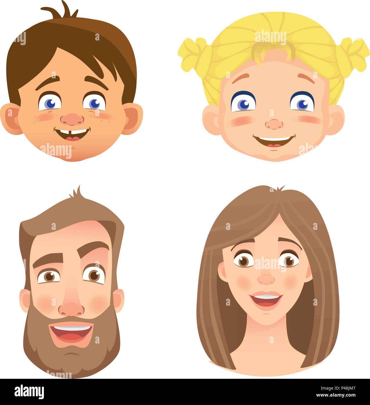 Human emotions joy Stock Vector Images - Alamy