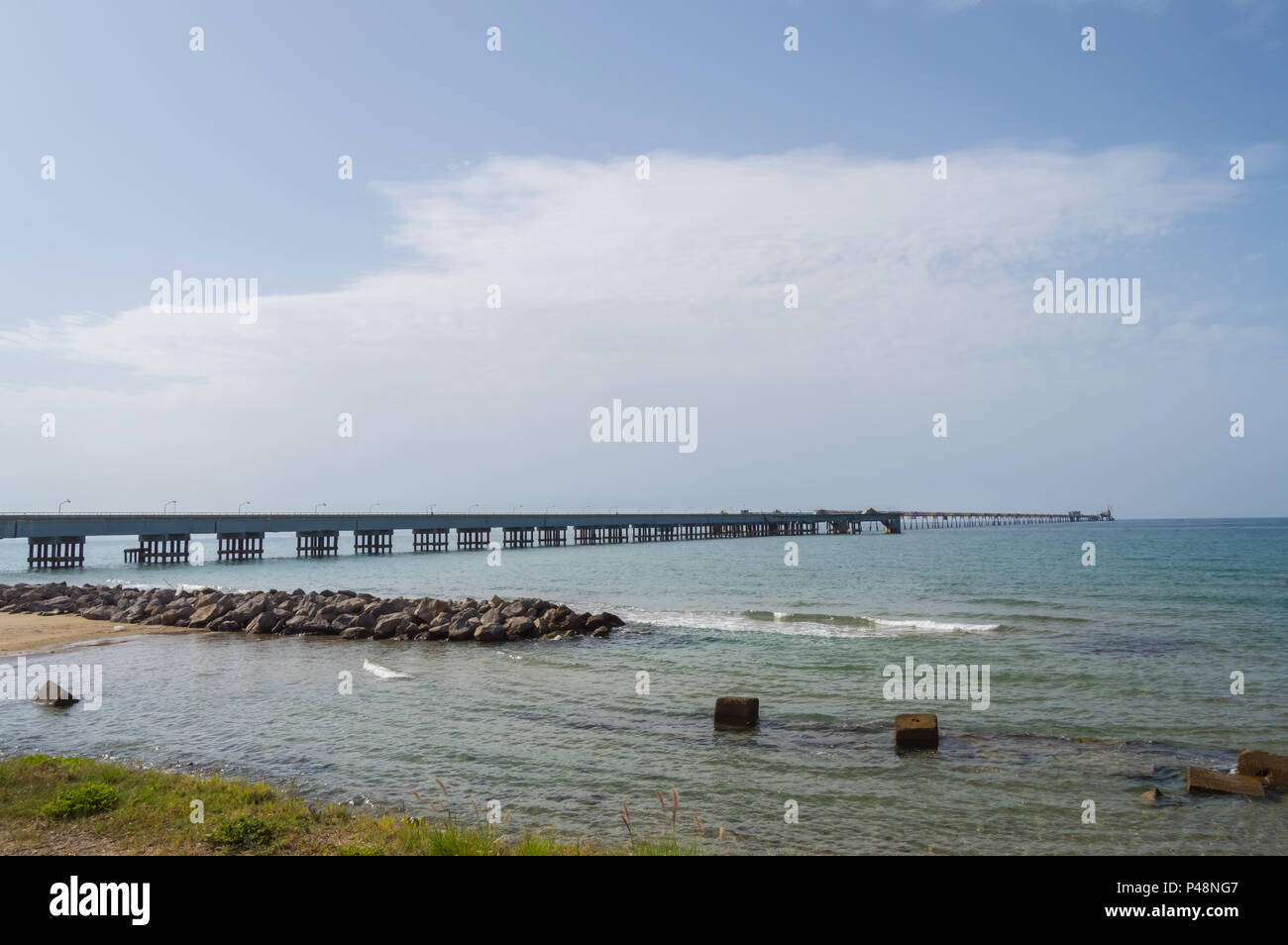 View of a crude oil pipeline during sunset in northern Sicily Stock ...