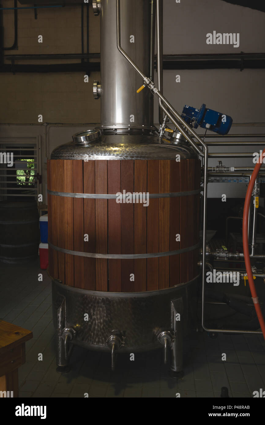 Distillery in gin factory Stock Photo - Alamy