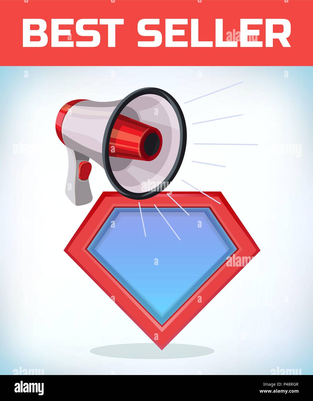 Superhero icon - Superhero logo. Super hero shield with megaphone or ...