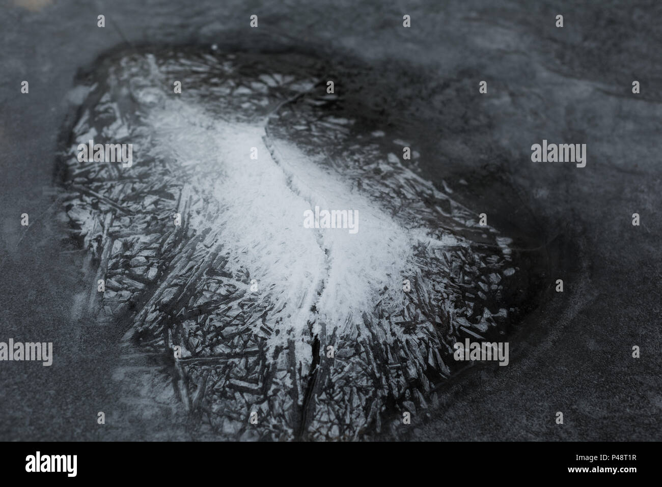 High angle view of beautiful frozen sea Stock Photo - Alamy