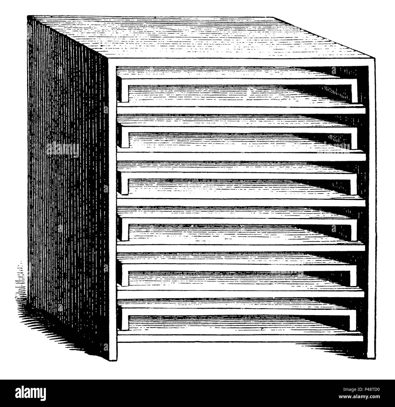 Vintage book black white shelf Cut Out Stock Images & Pictures - Alamy