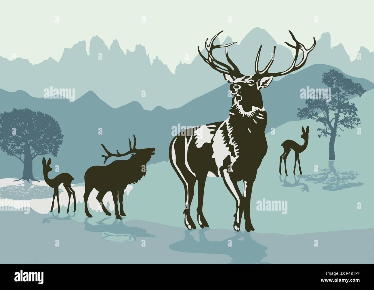 Doe vector vectors hi-res stock photography and images - Alamy