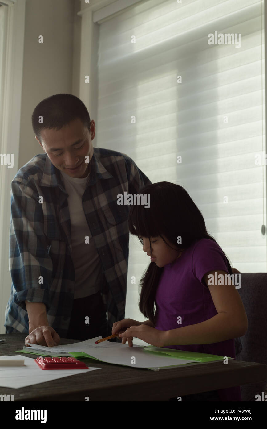 Father homework standing hi-res stock photography and images - Alamy