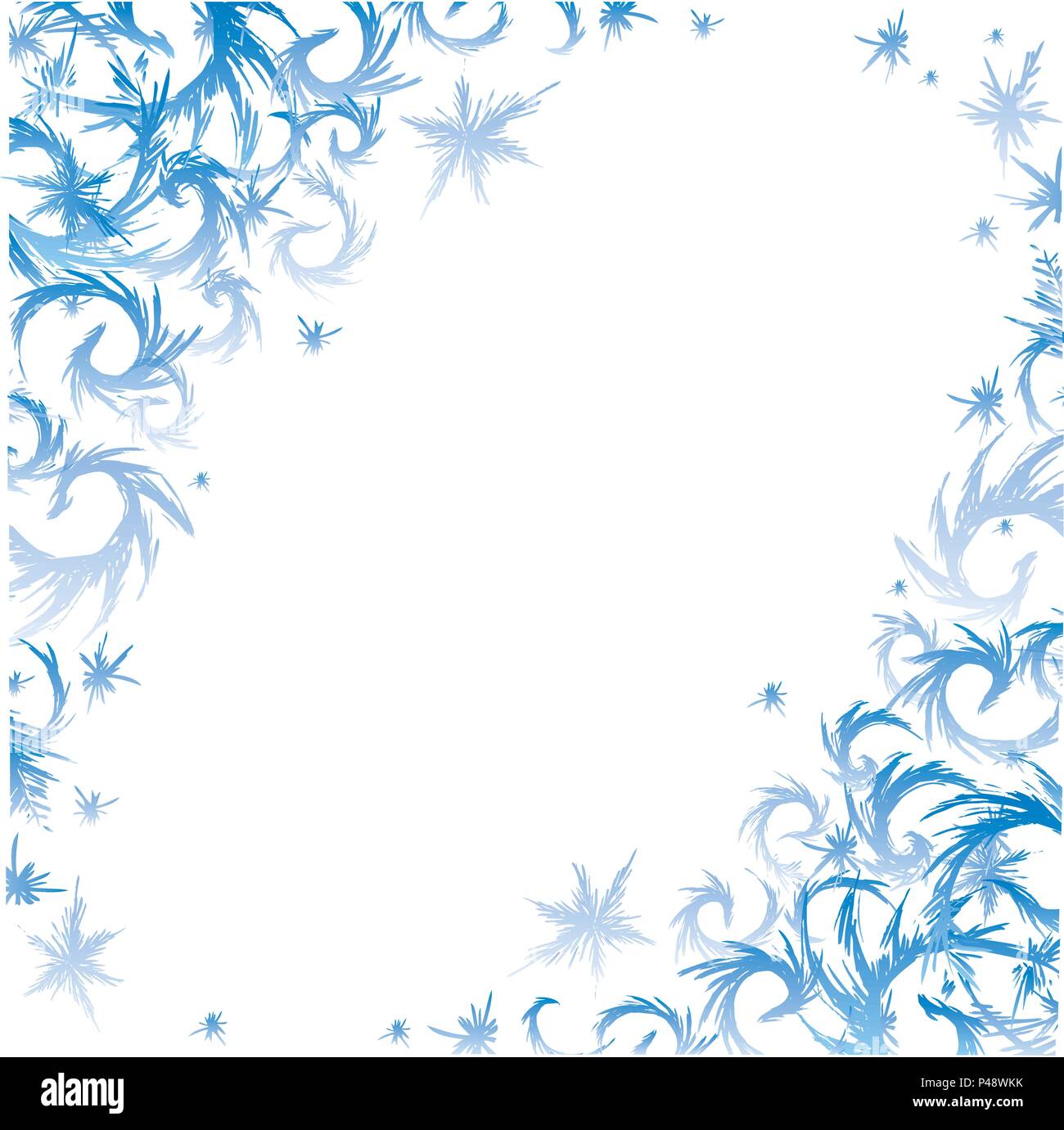 Frame winter frost decor.Hand drawn Template, Stock Vector illustration ...