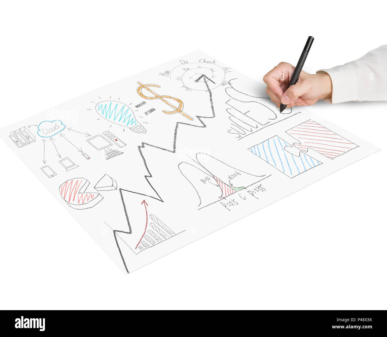 Concept business draw diagram chart hi-res stock photography and images ...