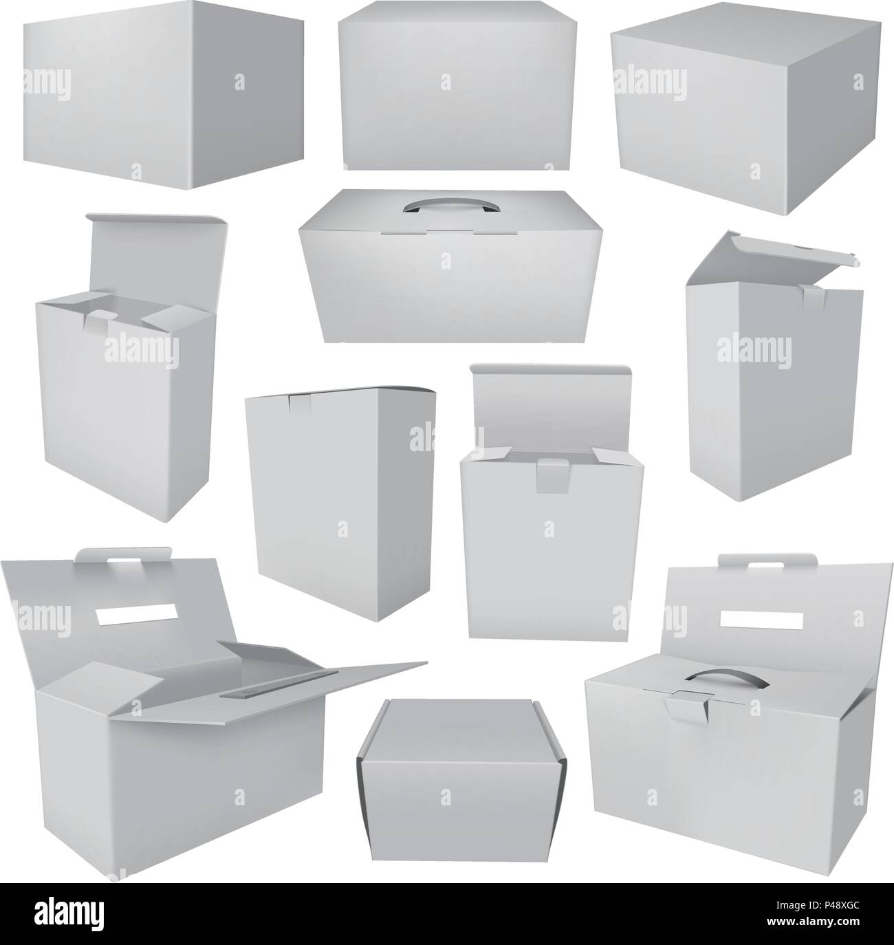 Collection of blank boxes Stock Vector Image & Art - Alamy