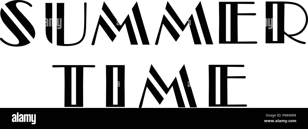 vector illustration of summer time text typography Stock Vector Image ...