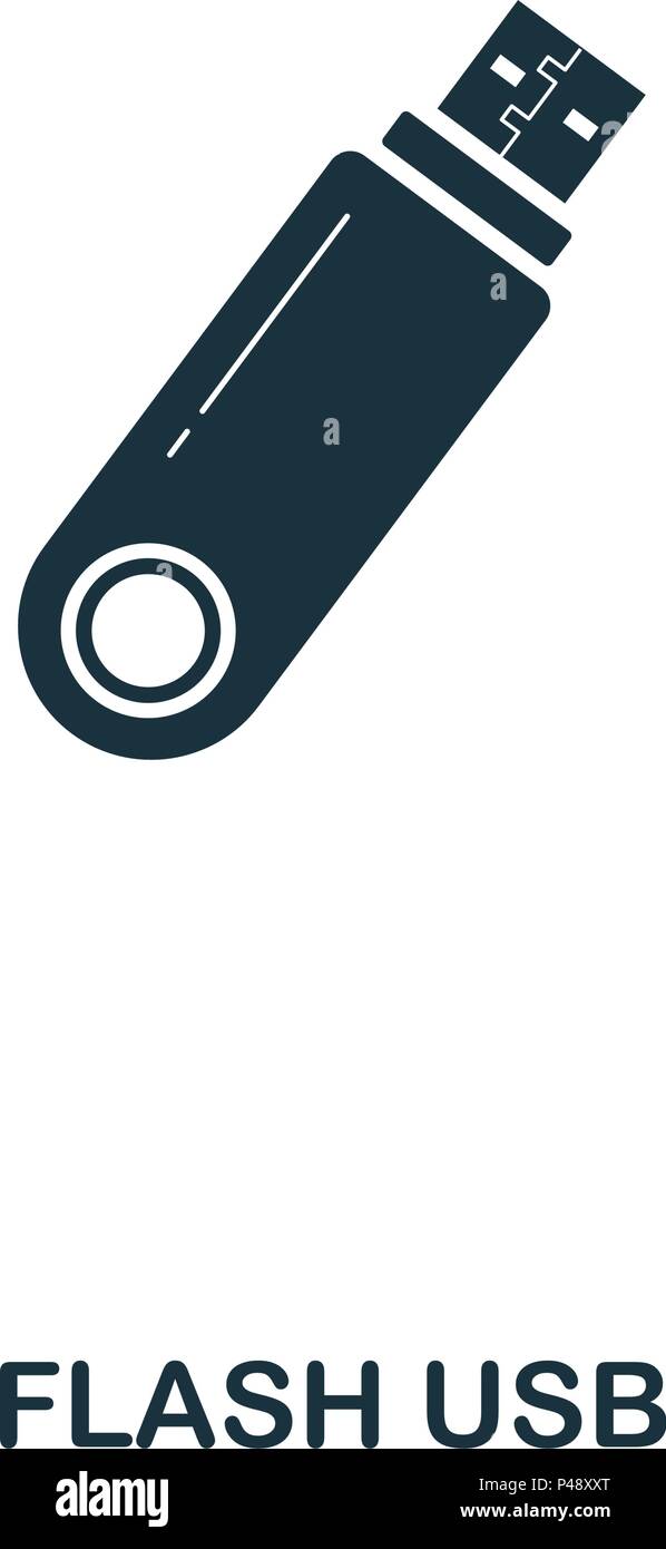 Flash Usb icon. Line style icon design. UI. Illustration of flash usb ...