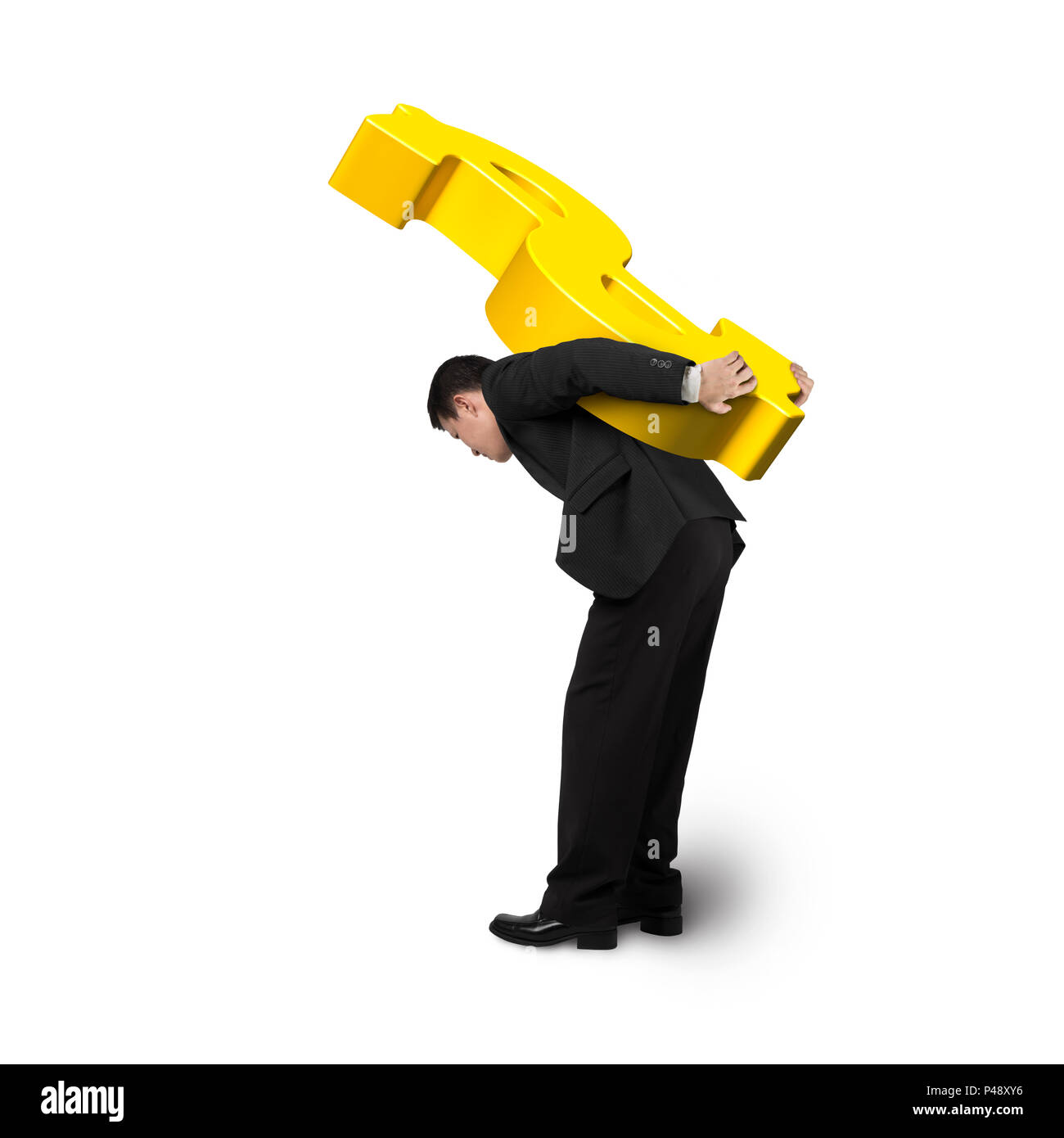 Man carrying currency symbol hi-res stock photography and images - Alamy