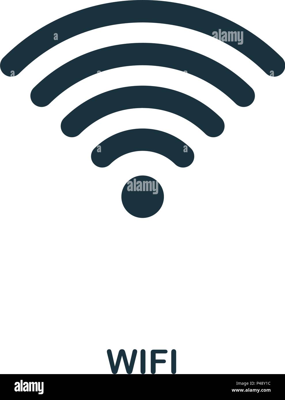Wi Fi icon. Line style icon design. UI. Illustration of wi fi icon ...