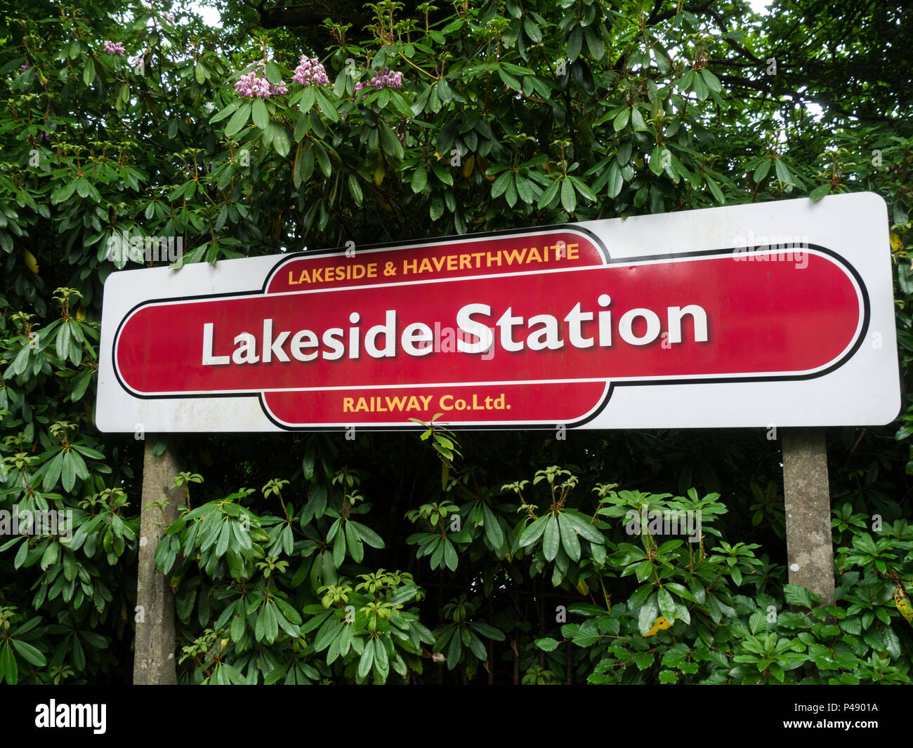 Lakeside railway station sign hi-res stock photography and images - Alamy