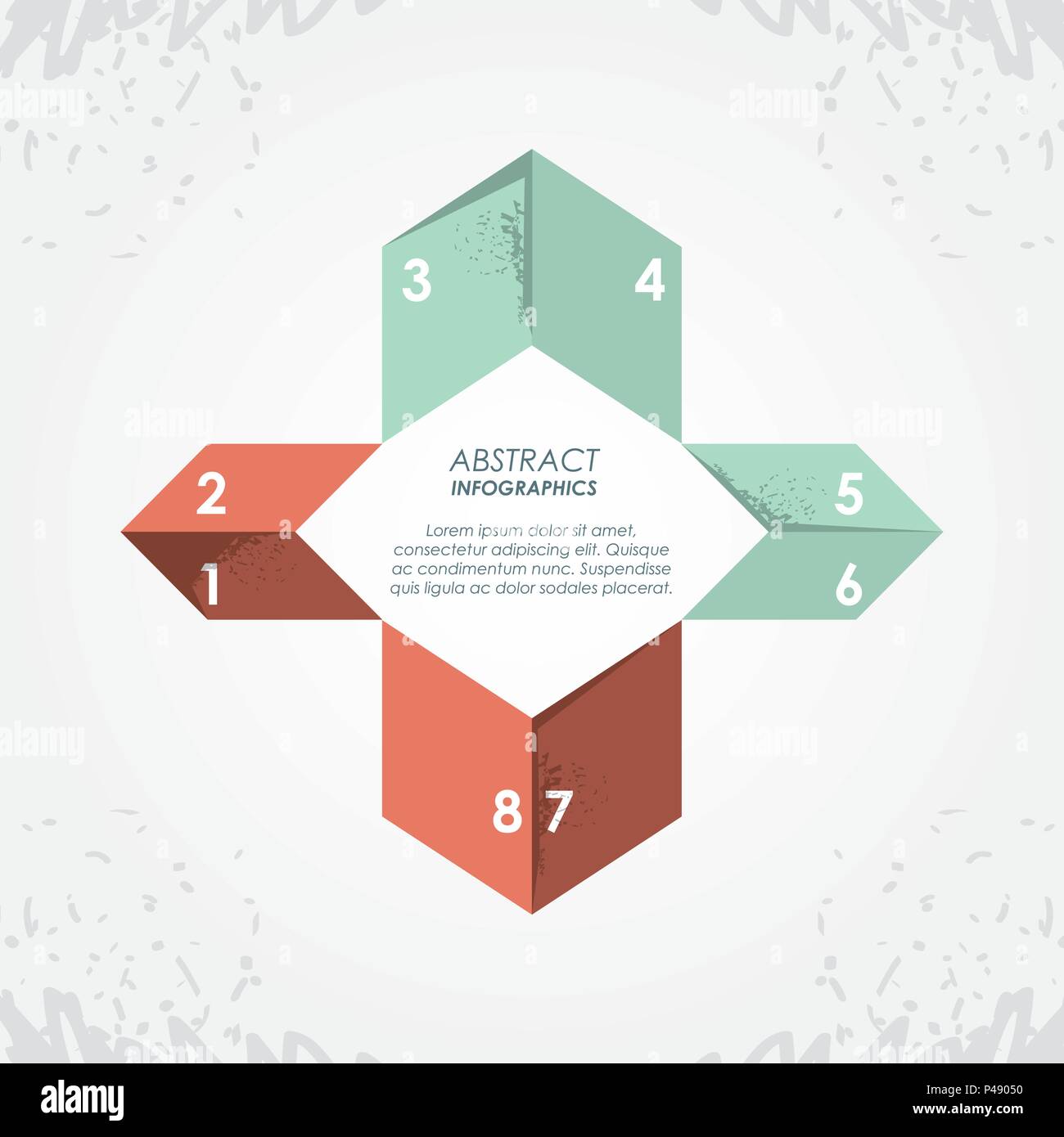 abstract infographics with numbers sketches vector illustration Stock ...