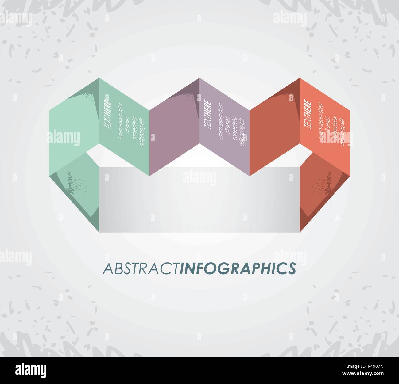 abstract infographics with tapes sketches vector illustration Stock ...