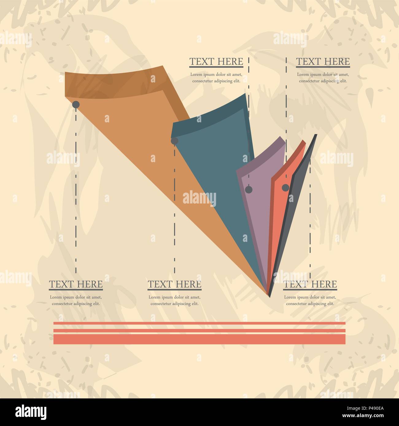 abstract infographics with picks sketches vector illustration Stock ...
