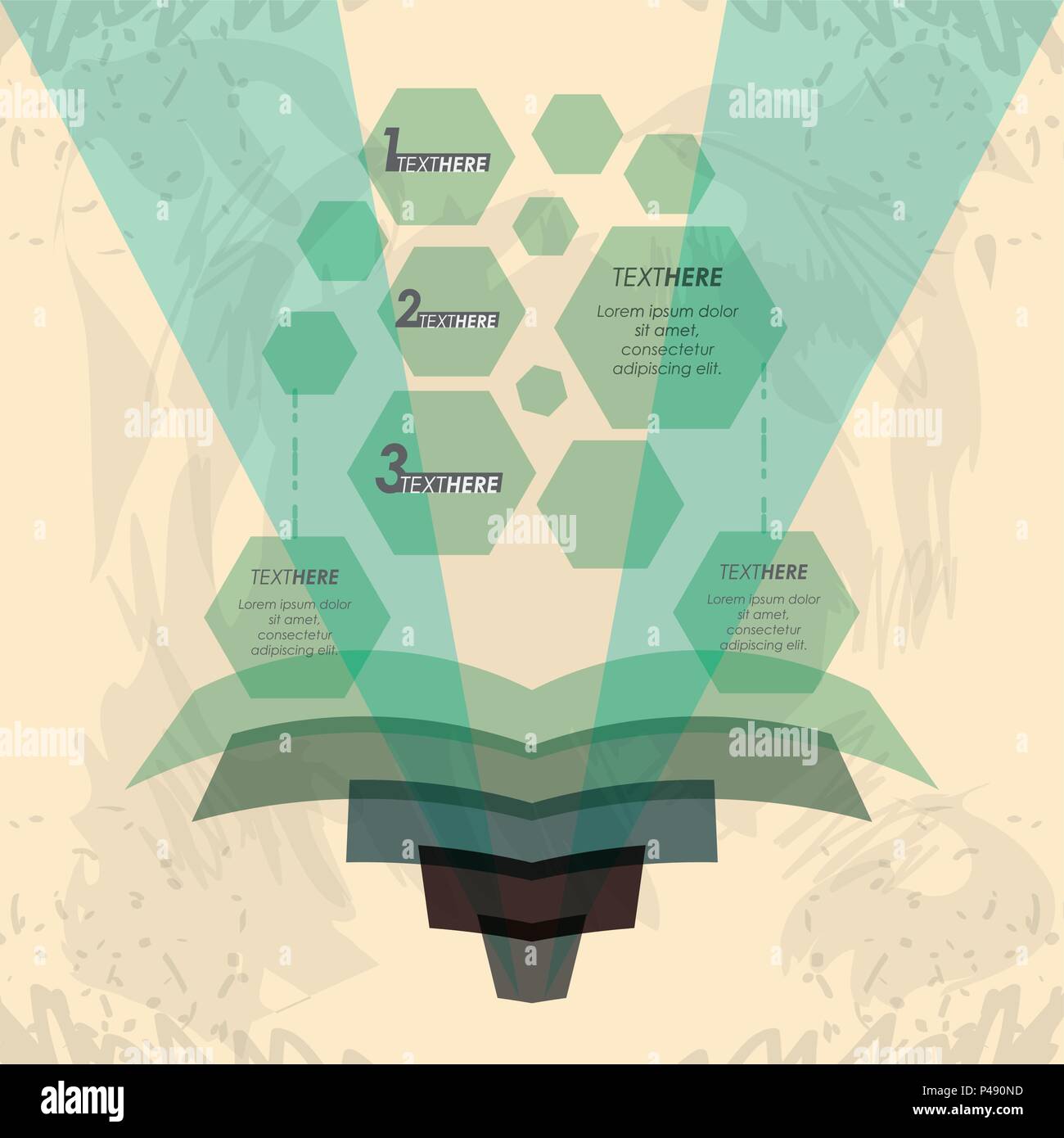 abstract infographics with numbers sketches vector illustration Stock ...