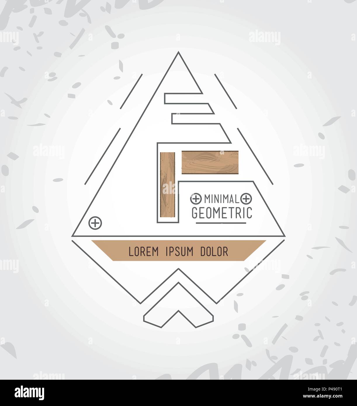 minimal geometric template frame vector illustration design Stock ...
