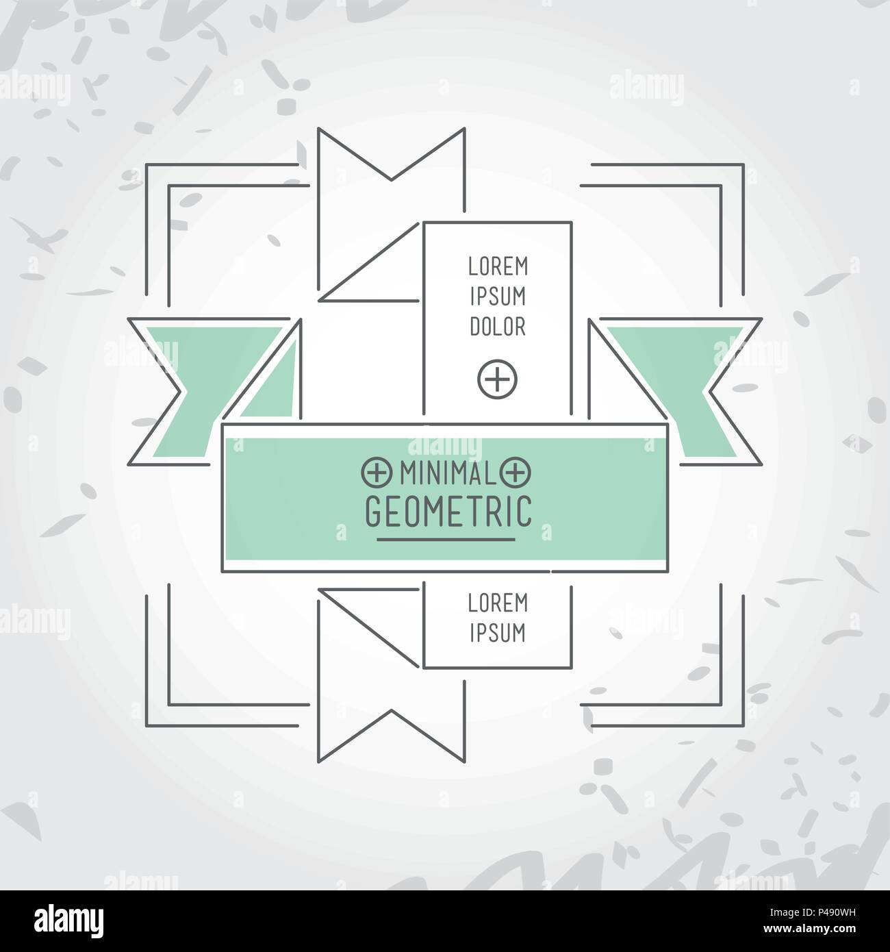 minimal geometric template frame vector illustration design Stock ...