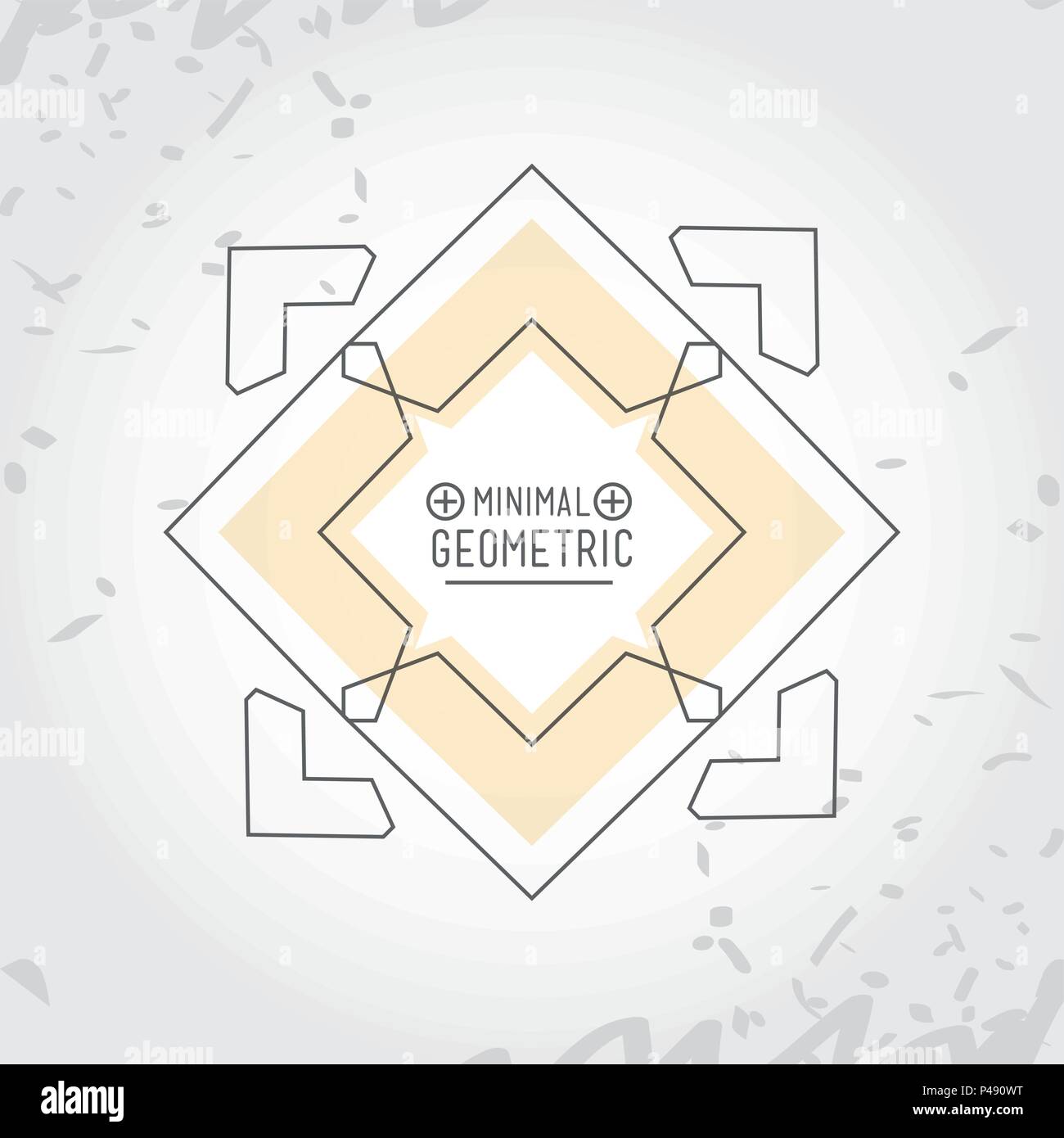 minimal geometric template frame vector illustration design Stock ...