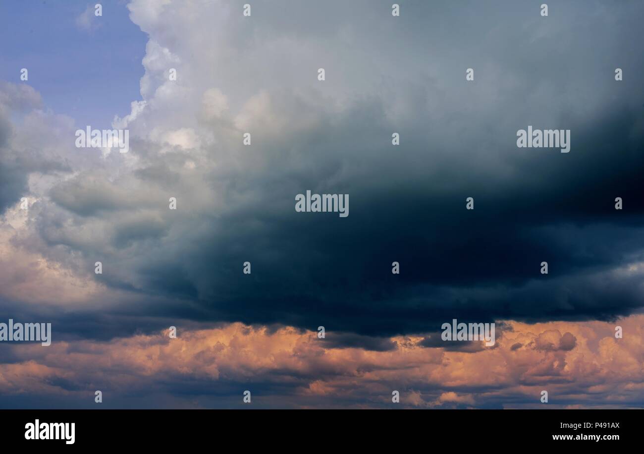 Dramatic stormy sky with dark clouds for background Stock Photo - Alamy