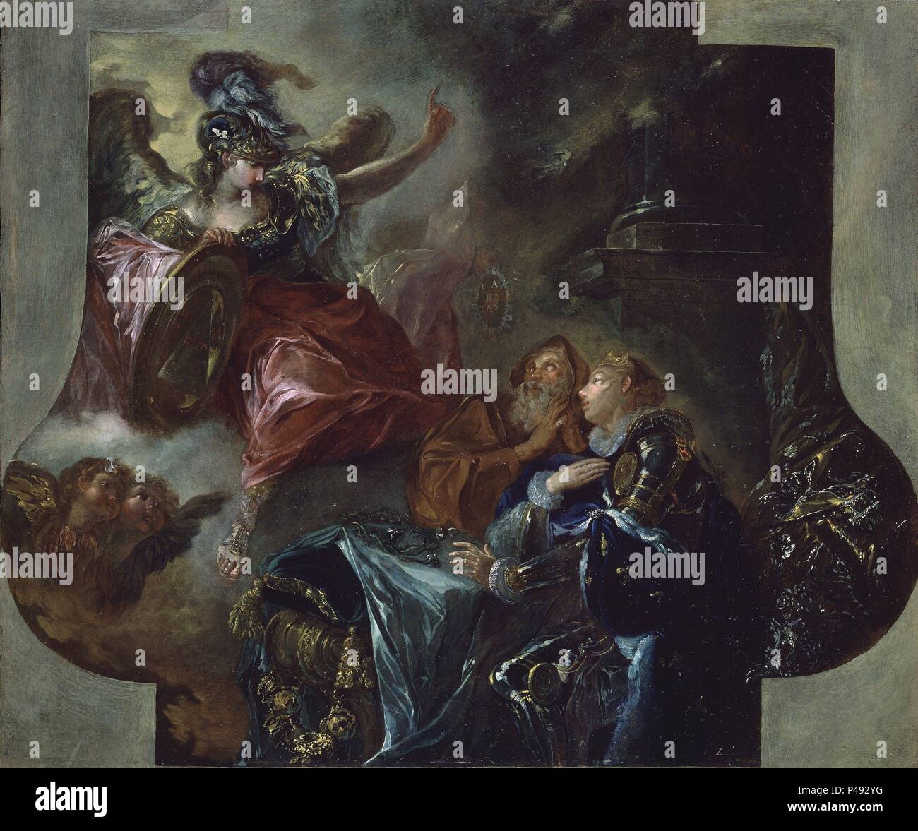 APARICION DE ANGEL A LA REINA - SIGLO XVIII Stock Photo - Alamy