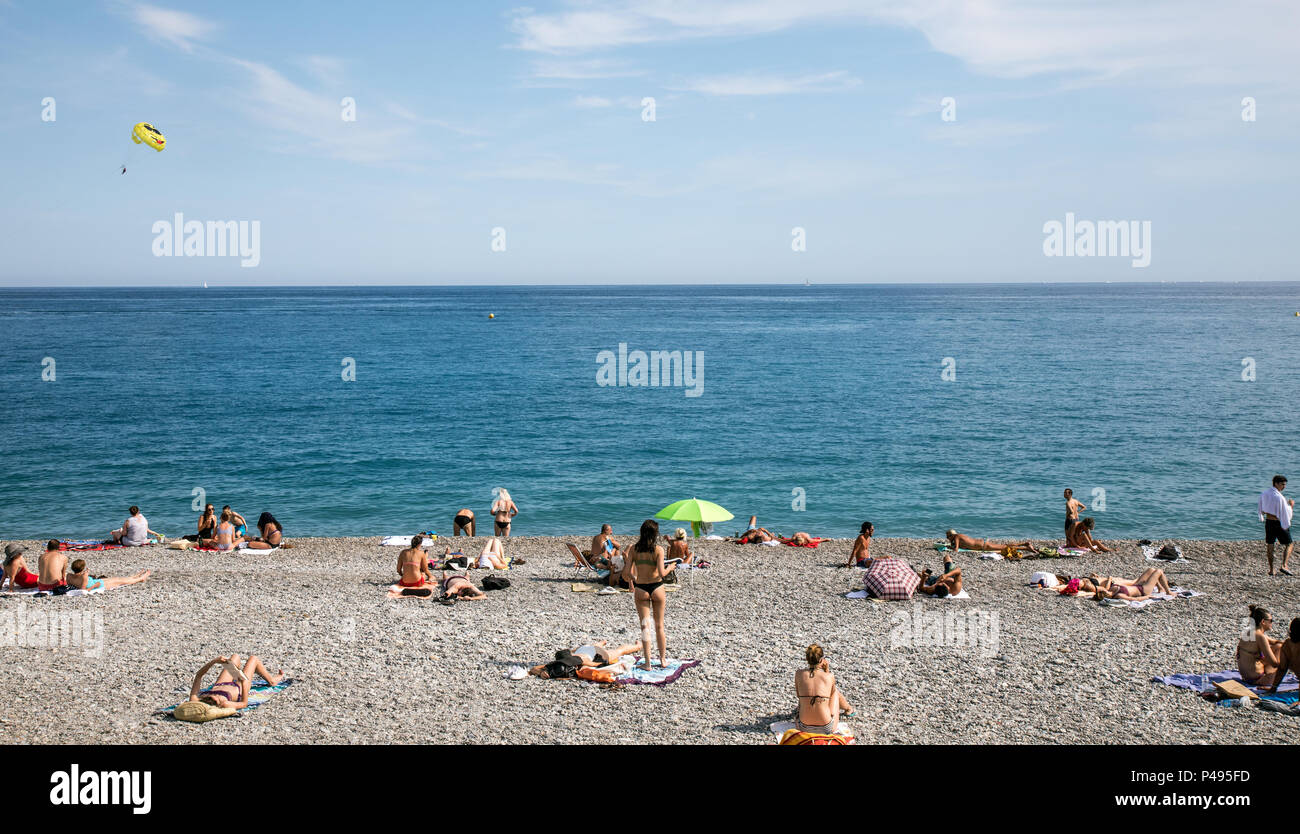 The Beach Nice France Stock Photo - Alamy