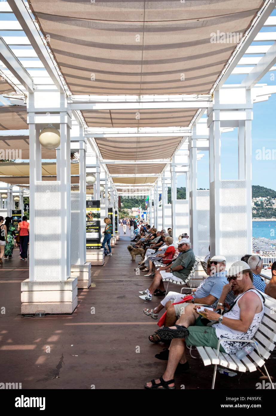 Sun Shelter Nice Promenade France Stock Photo - Alamy