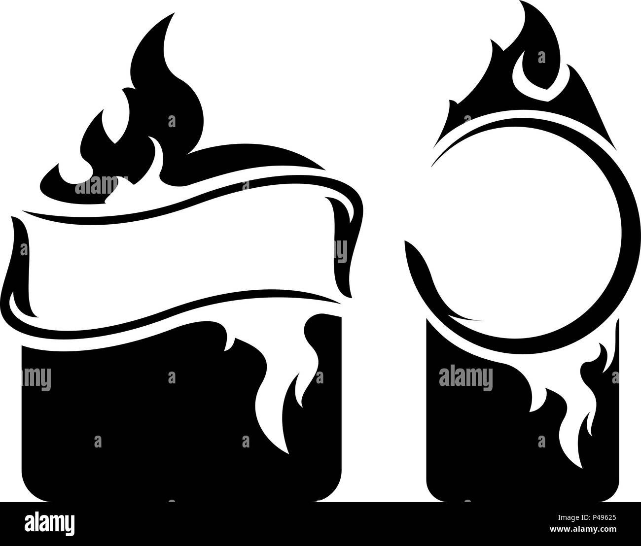 Fire ribbon Stock Vector Images - Alamy