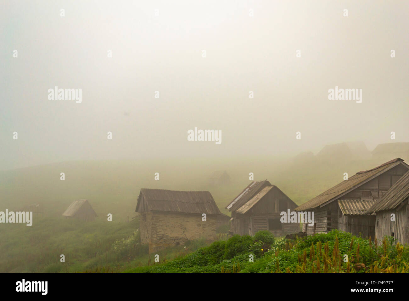 Abandoned Town Foggy