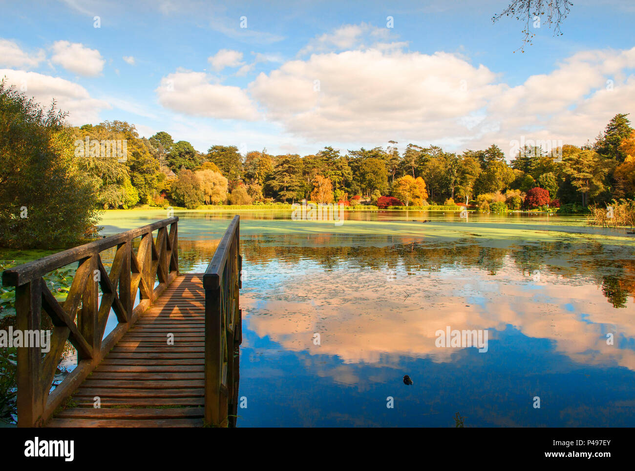 Mount Stewart Autumn Colours Boating Lake County Down Northern Ireland ...