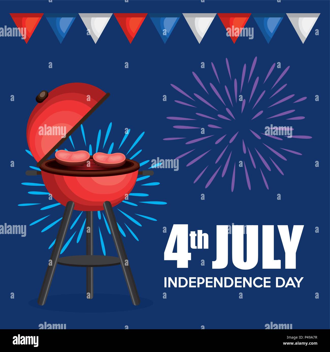 USA independence day barbeque party Stock Vector Image & Art - Alamy