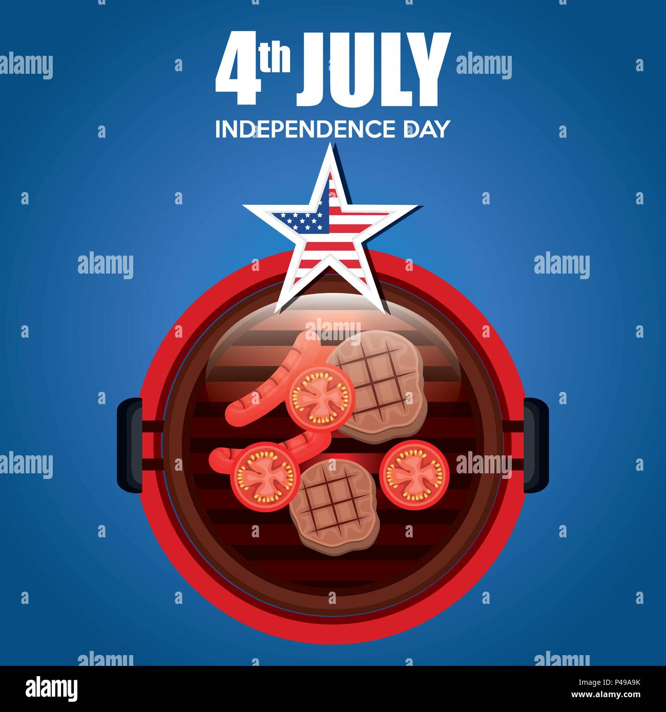 USA independence day barbeque party Stock Vector Image & Art - Alamy