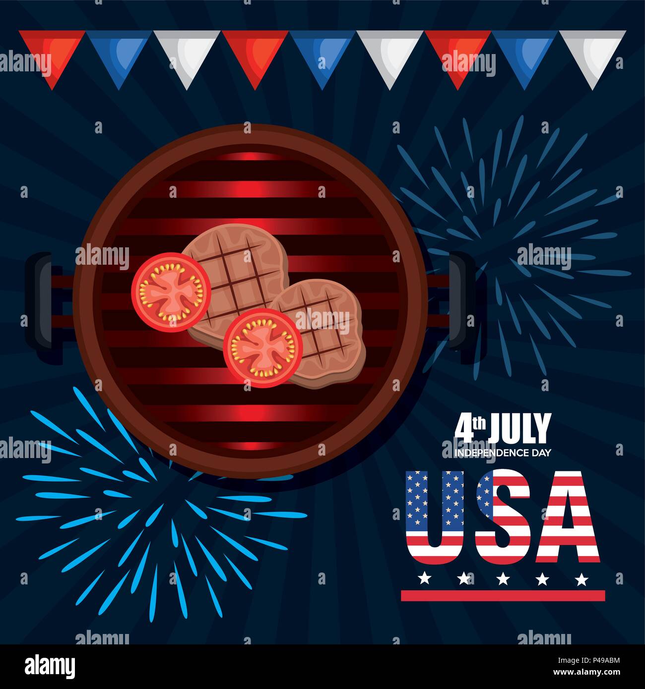 USA independence day barbeque party Stock Vector Image & Art - Alamy