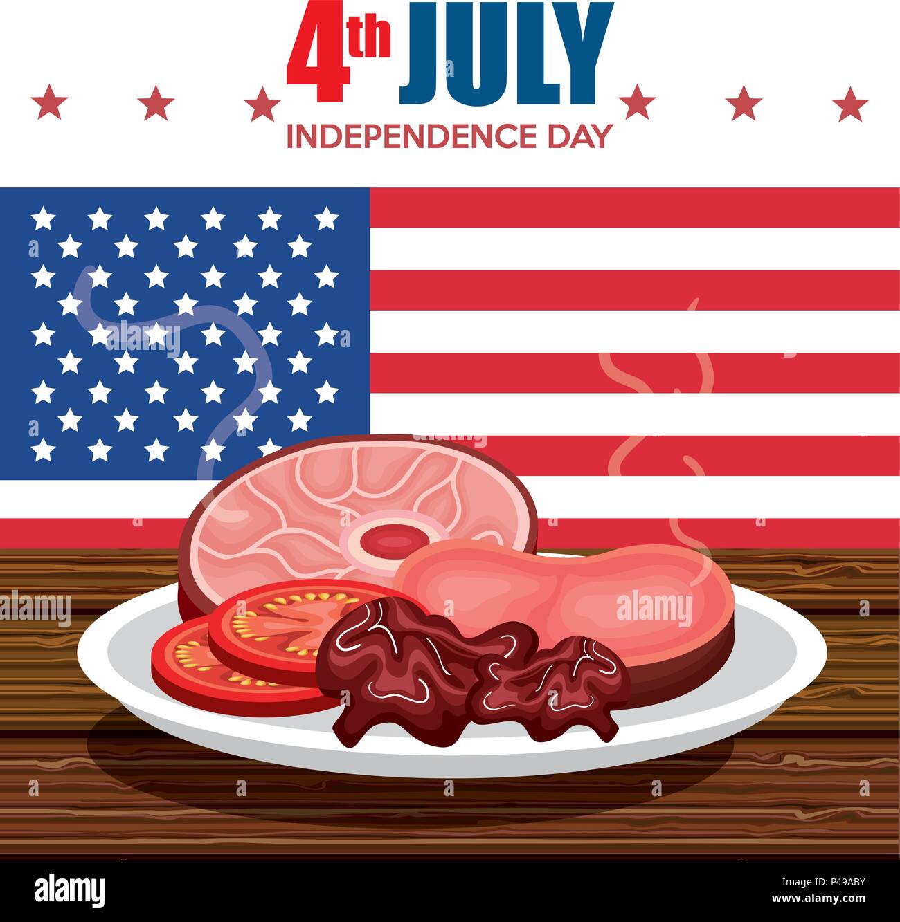 4 july barbeque Stock Vector Images - Alamy