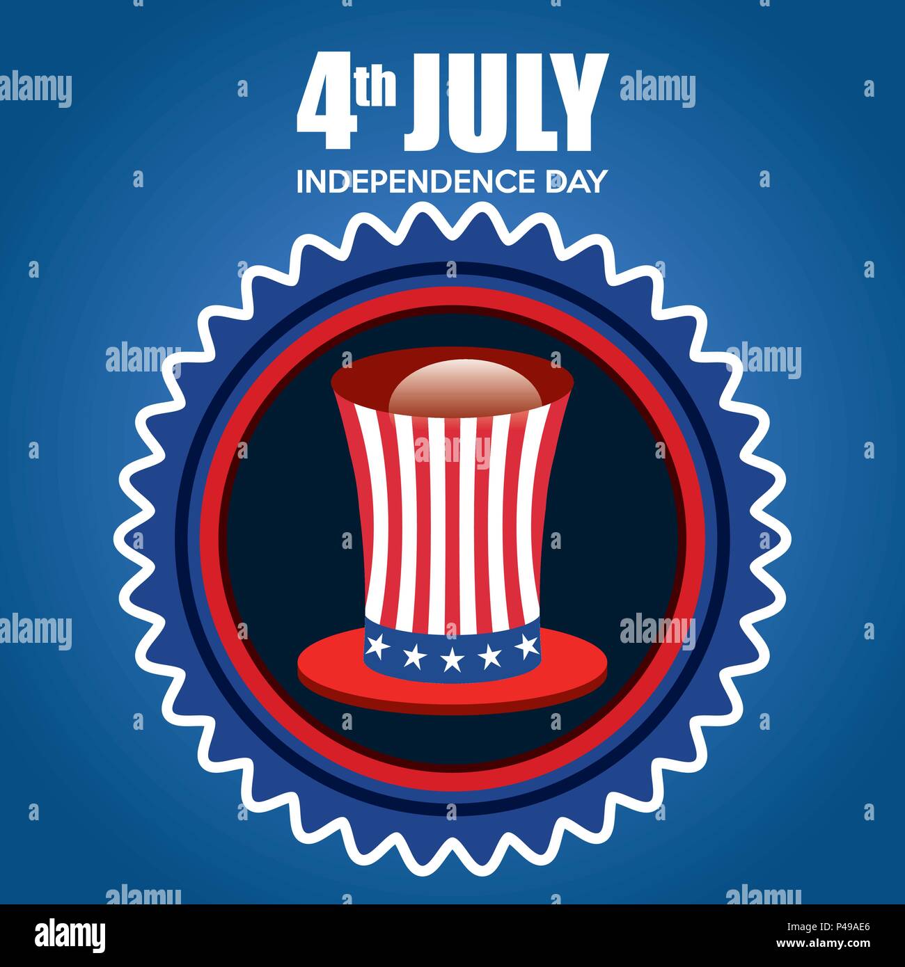 USA independence day with hat Stock Vector Image & Art - Alamy