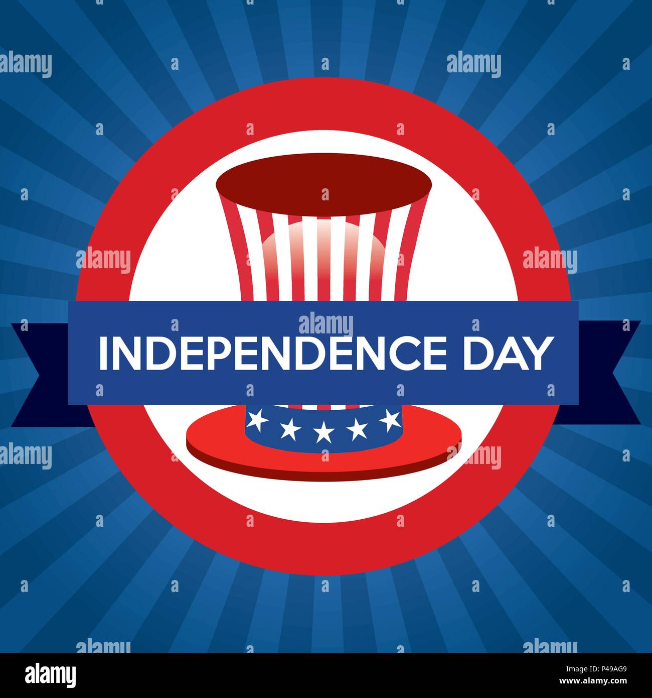USA independence day with hat Stock Vector Image & Art - Alamy