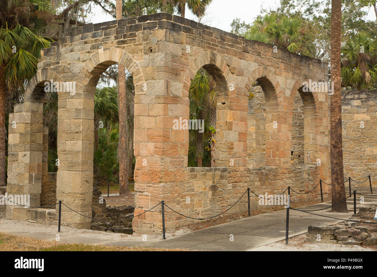 Sugar mill ruins, Sugar Mill Ruins State Historic Park, Florida Stock ...