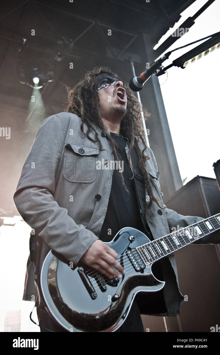 Korn performing live at the 2009 Sunset Strip Music Festival in ...