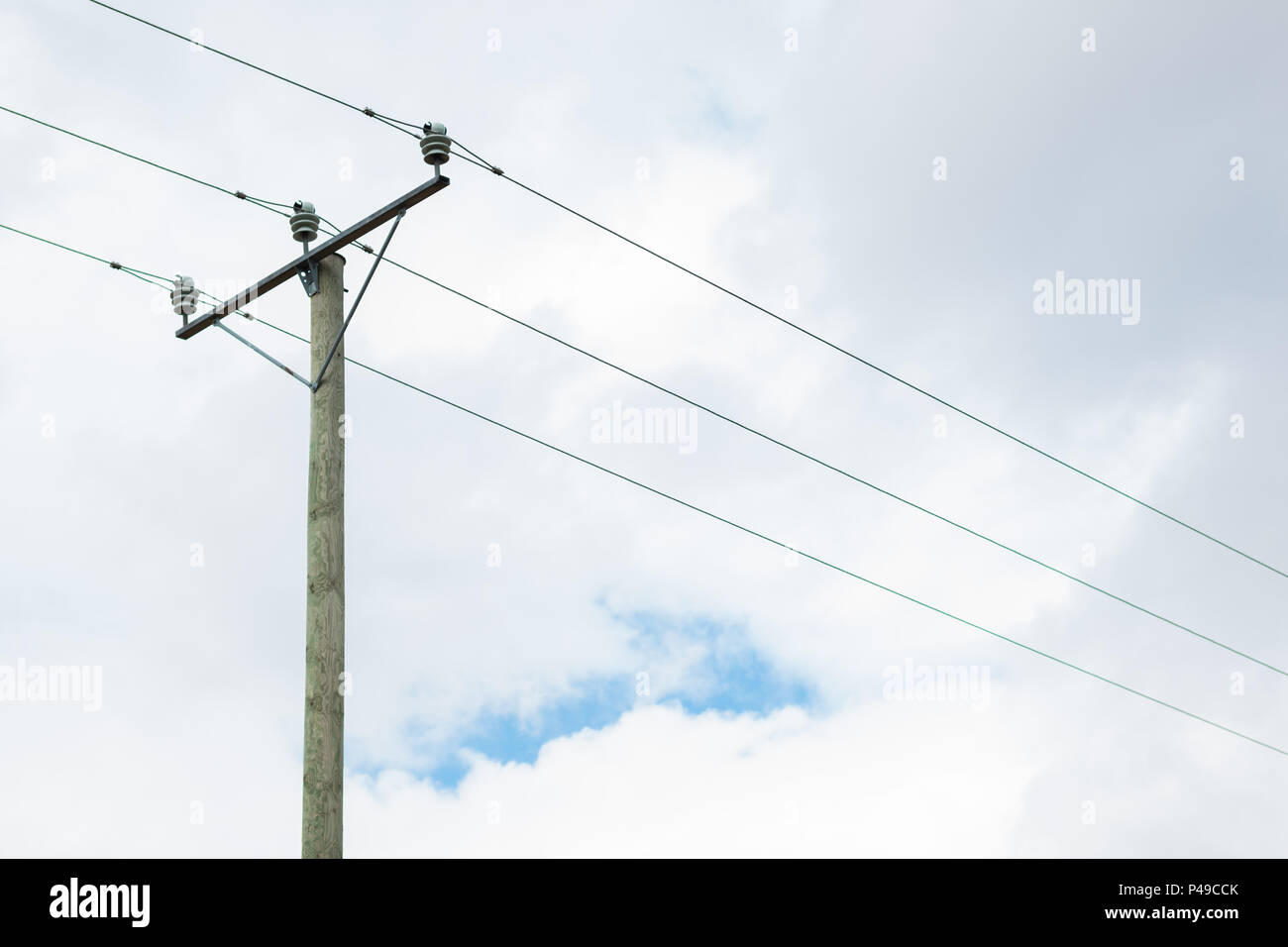 Electric transmission lines wooden poles hi-res stock photography and ...
